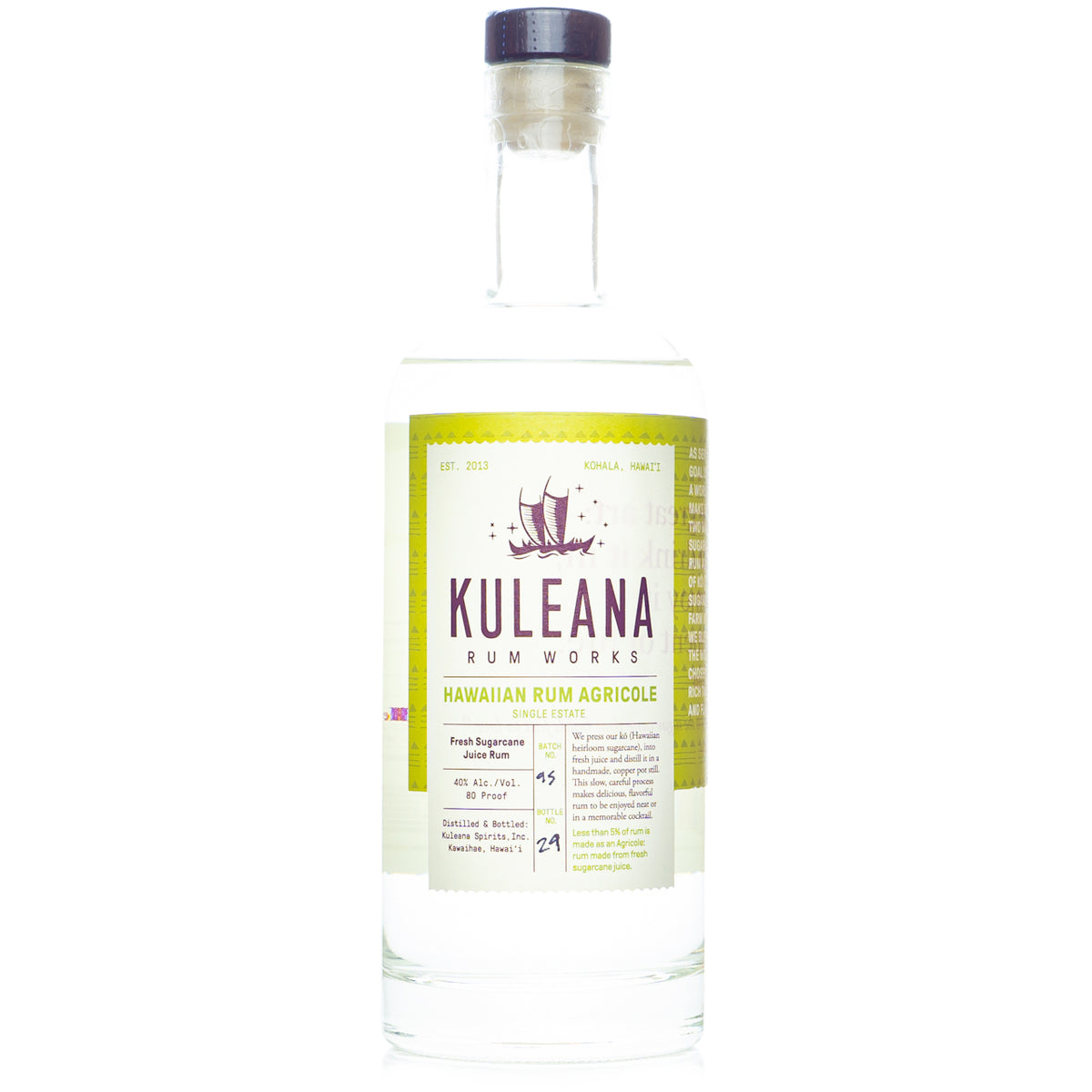 Kuleana Hawaiian Agricole Rum — Bitters & Bottles